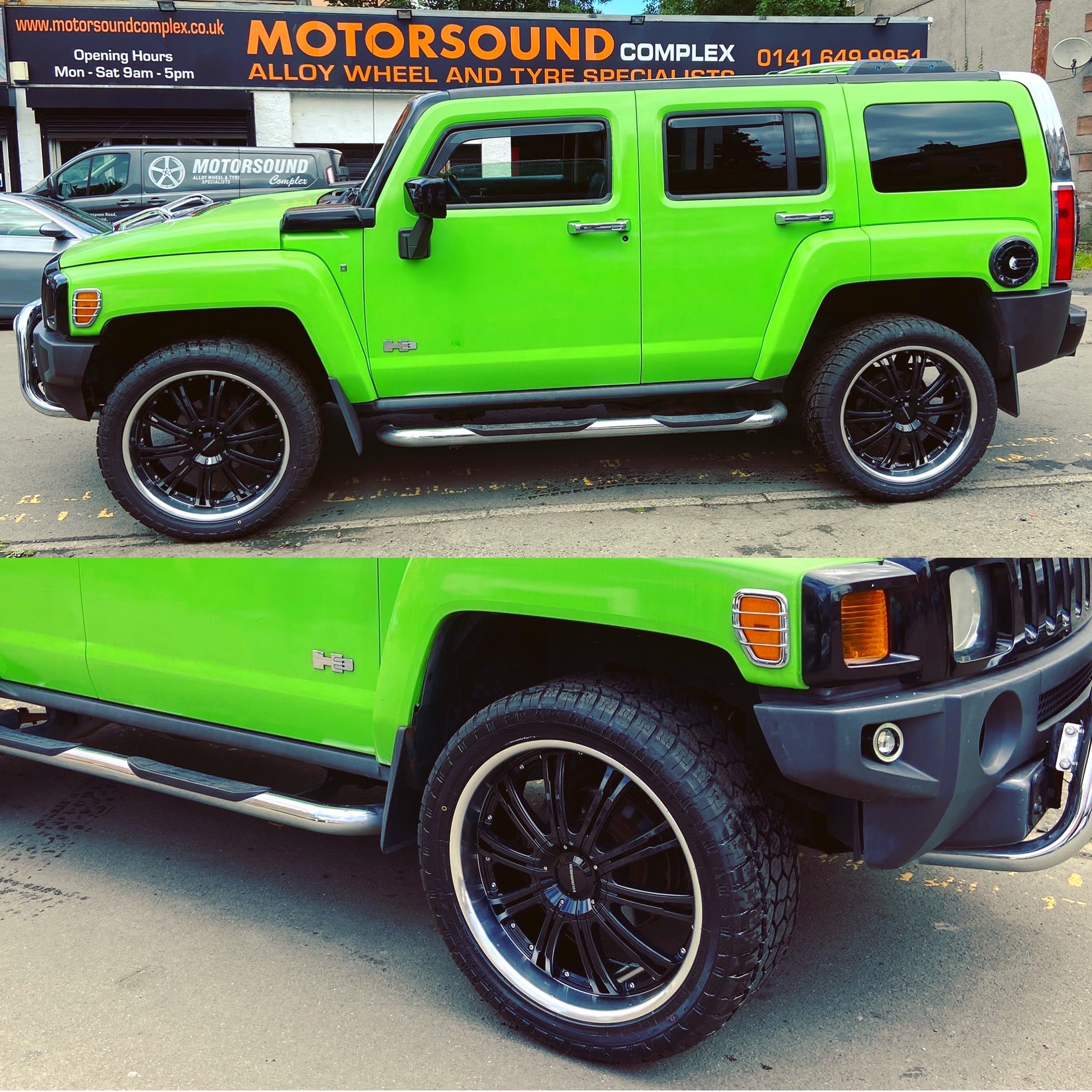 Green Hummer H3