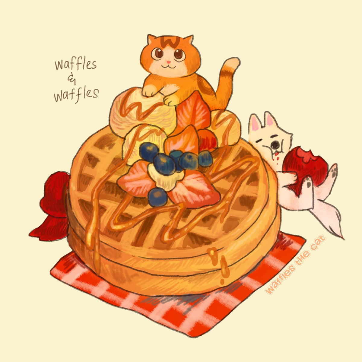 Waffles The Cat Cartoon