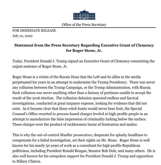 White House statement - Democratic Underground Forums