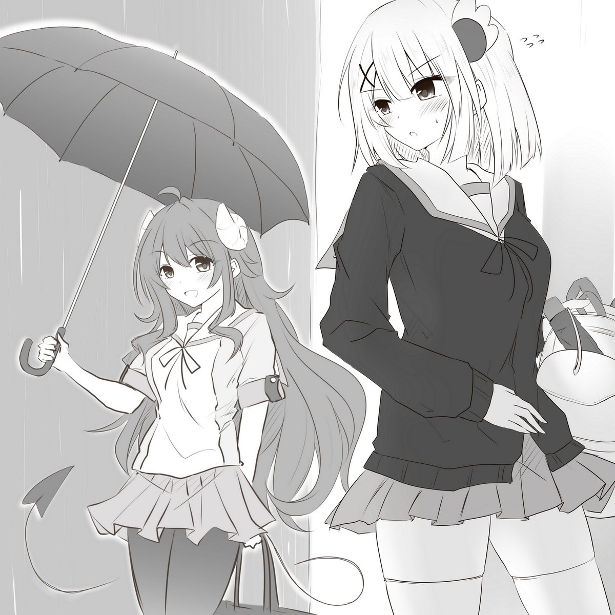 「持ってくるのを忘れた桃 まちカドまぞく 」まっくの漫画