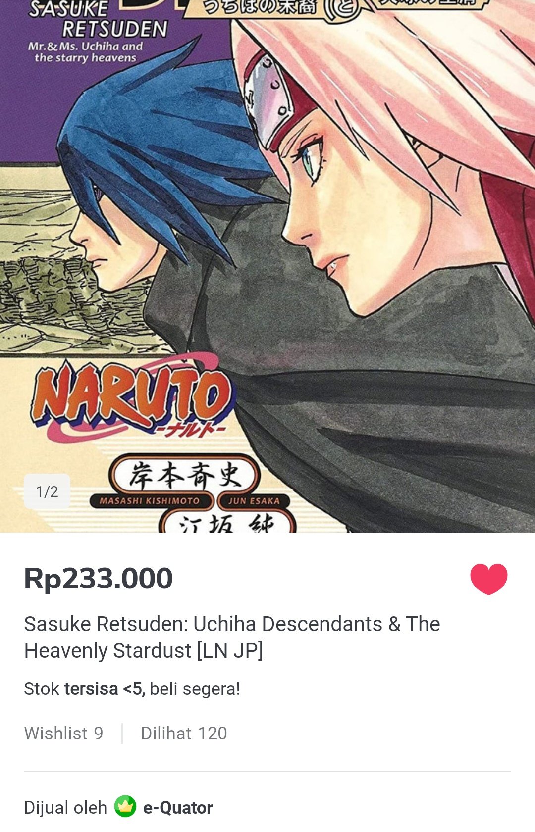 ssf cabang pertama on Twitter: "ssf! Di to*ped ada yg jual sasuke retsuden. Pengen beli😭 https ...