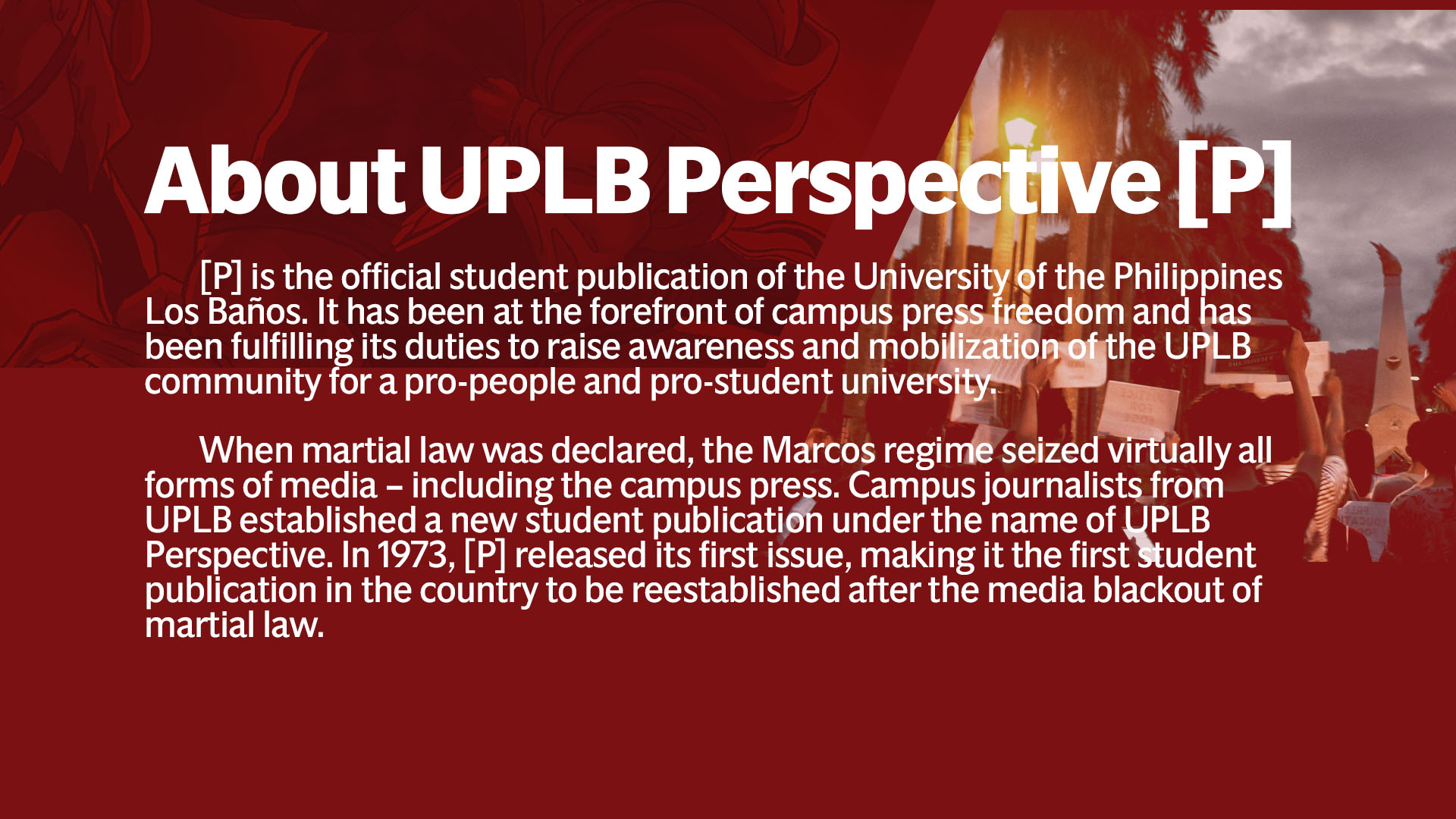 UPLB Perspective on Twitter: "We need journalists now more than ever. UPLB Perspective, the ...