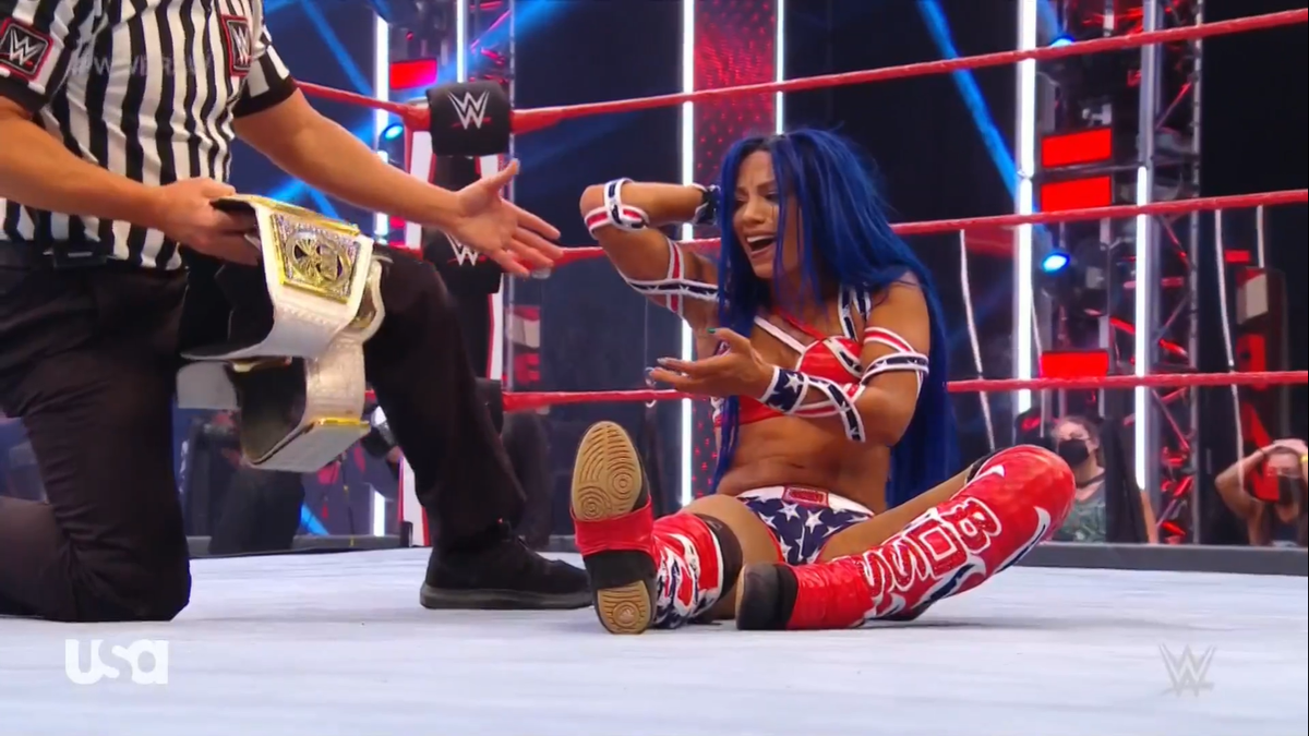 Sasha Banks officially becomes a double champion as she wins the RAW ...