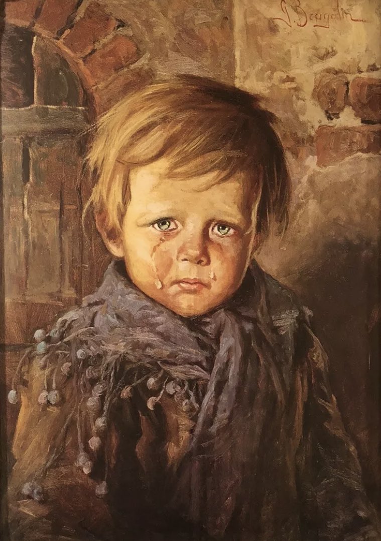 Haunted Painting Crying Boy