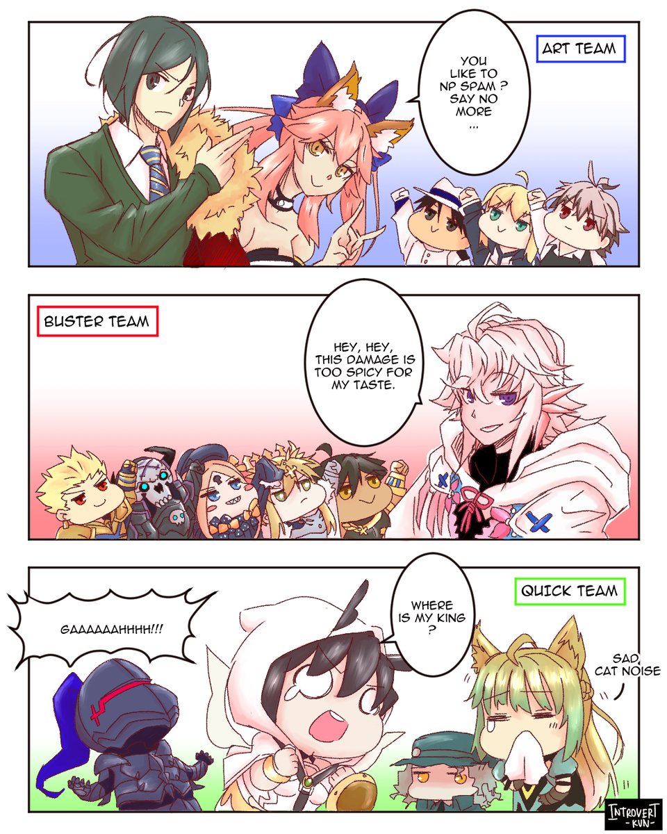 「Here some on my #FGO comic in case you haven't read it yet. 」Introvert ...