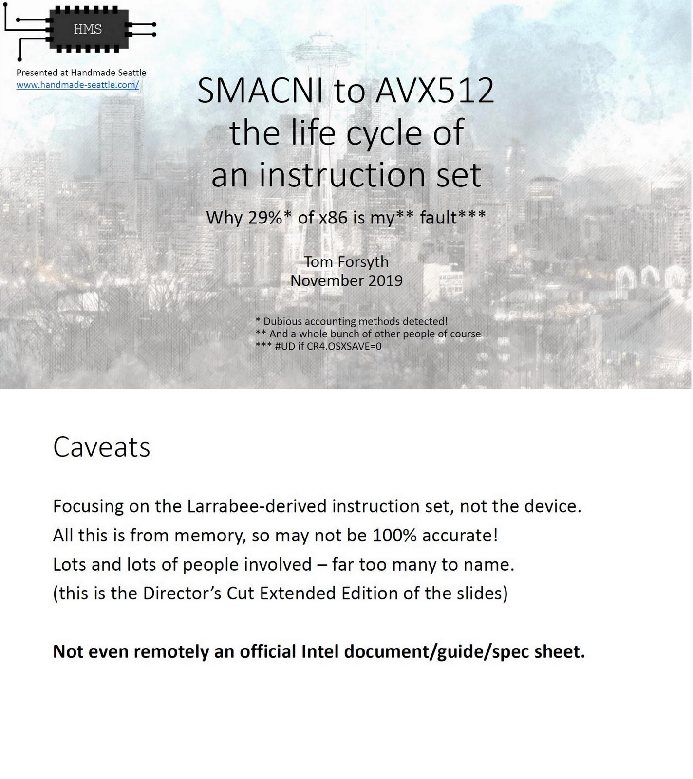 OGAWA, Tadashi on Twitter: "=> "SMCANI to AVX512 - the life cycle of an instruction set", Tom ...
