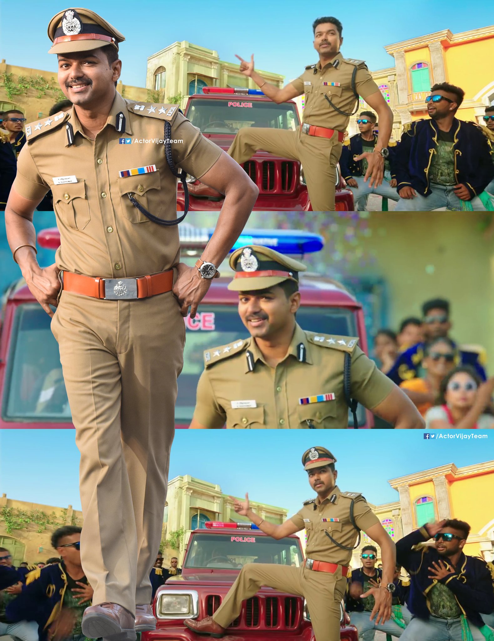 Actor Vijay In Police Dress