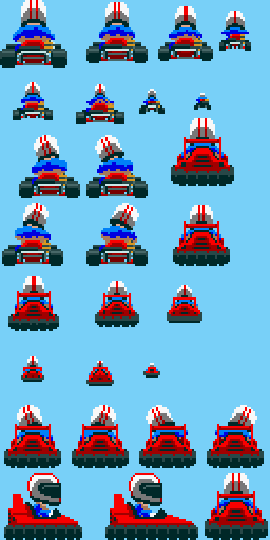 Super mario kart sprites - voloo