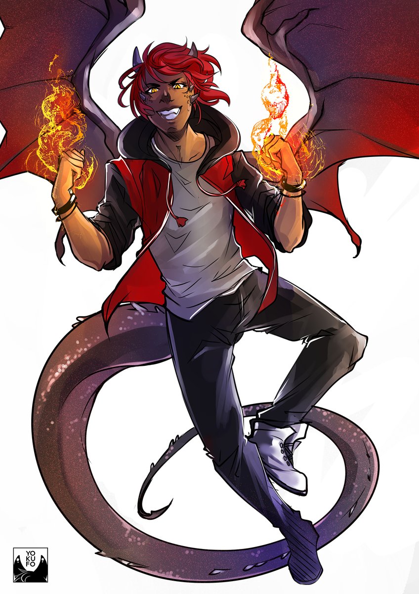 Anime Boy With Dragon Wings