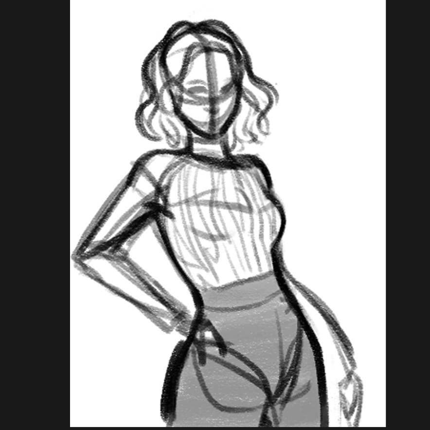 「without reference vs. with reference 」lauren の漫画