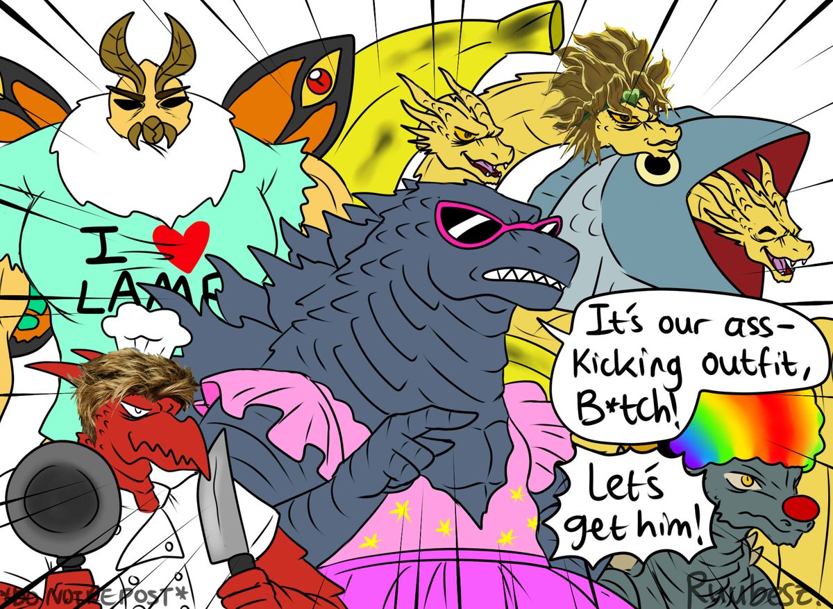 「Godzilla's new "hair". #Godzilla #ゴジラ 」Ruubesz drawの漫画