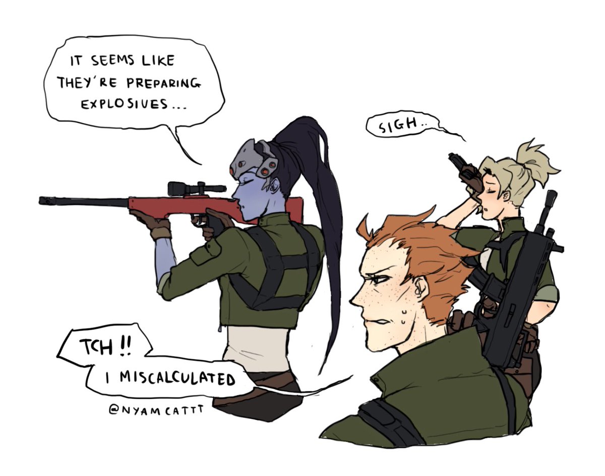 「she can't just walk around the headquarters like that #moicy」nyamの漫画