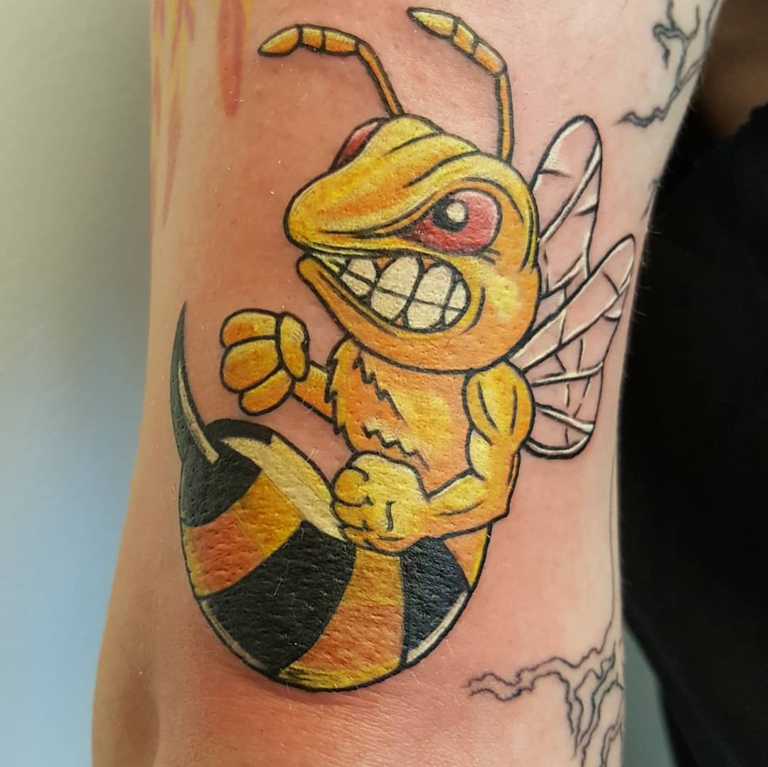 Traditional Queen Bee Tattoo