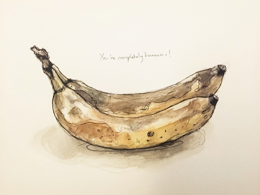 Rotten Banana Drawing