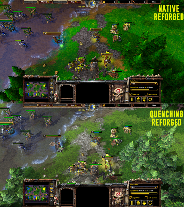 Back2Warcraft on Twitter: "People wanted a Reforged vs. Quenching side-by-side comparison, so ...