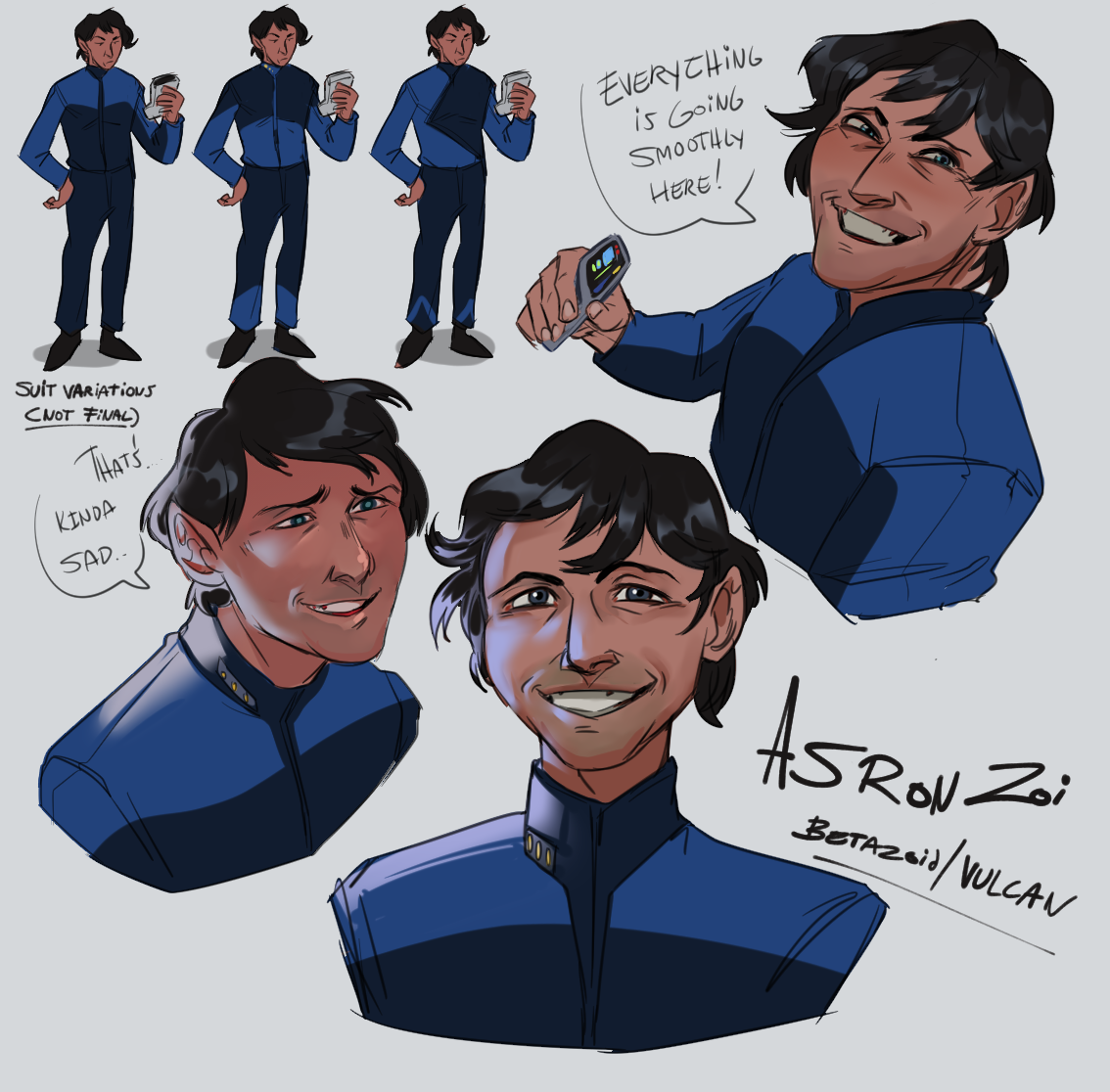「A Star Trek OC??? Here's uhh Asron Zoi, half Vulcan/Betazoid」👍Vincent💙の漫画
