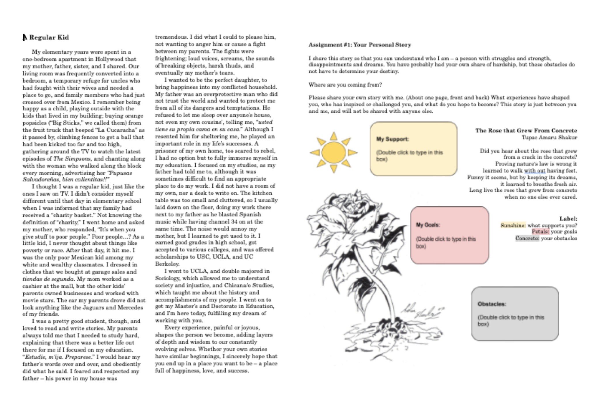 The Rose That Grew From Concrete Book Pages