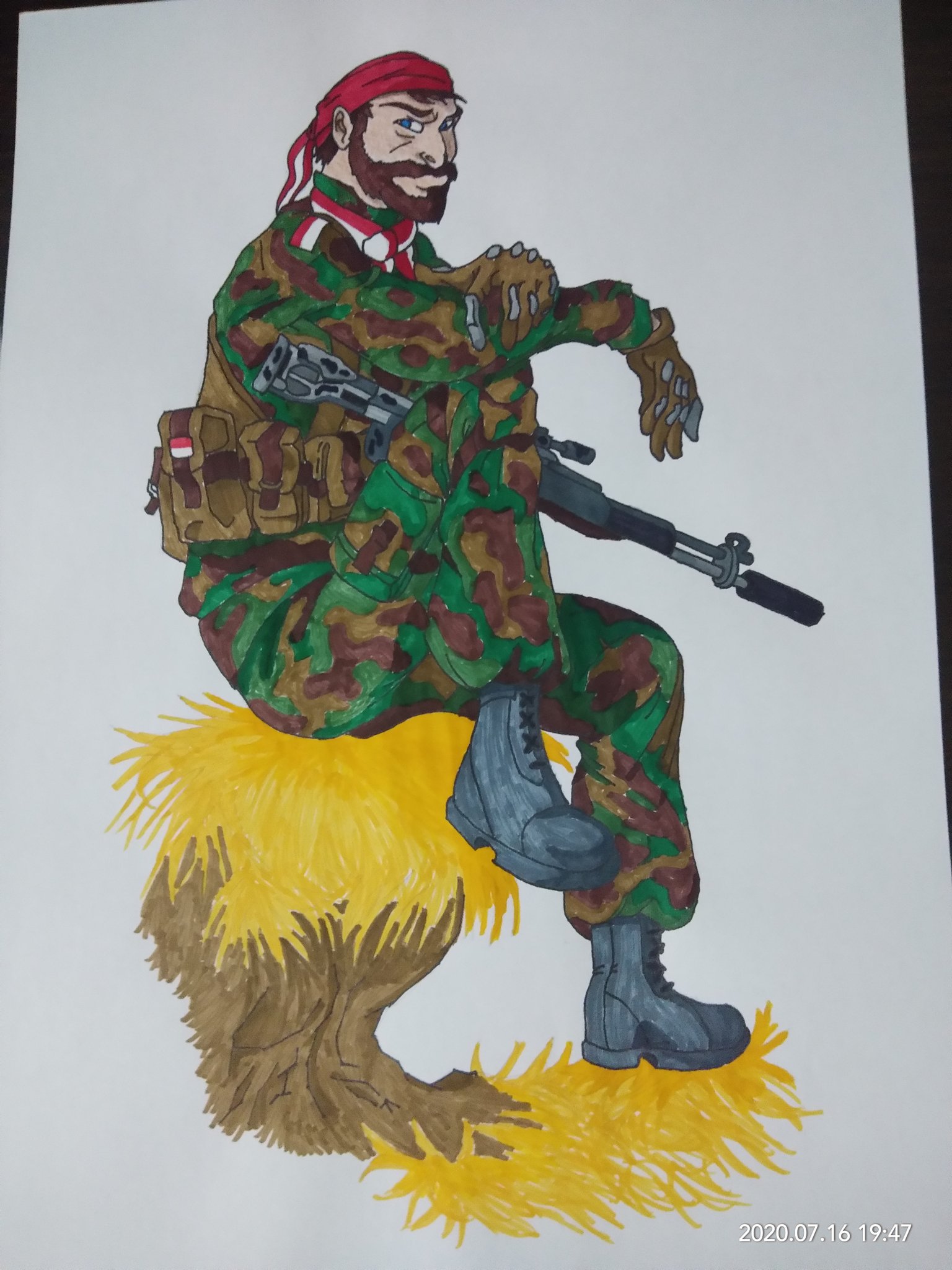 Spetsnaz Soldier Drawing