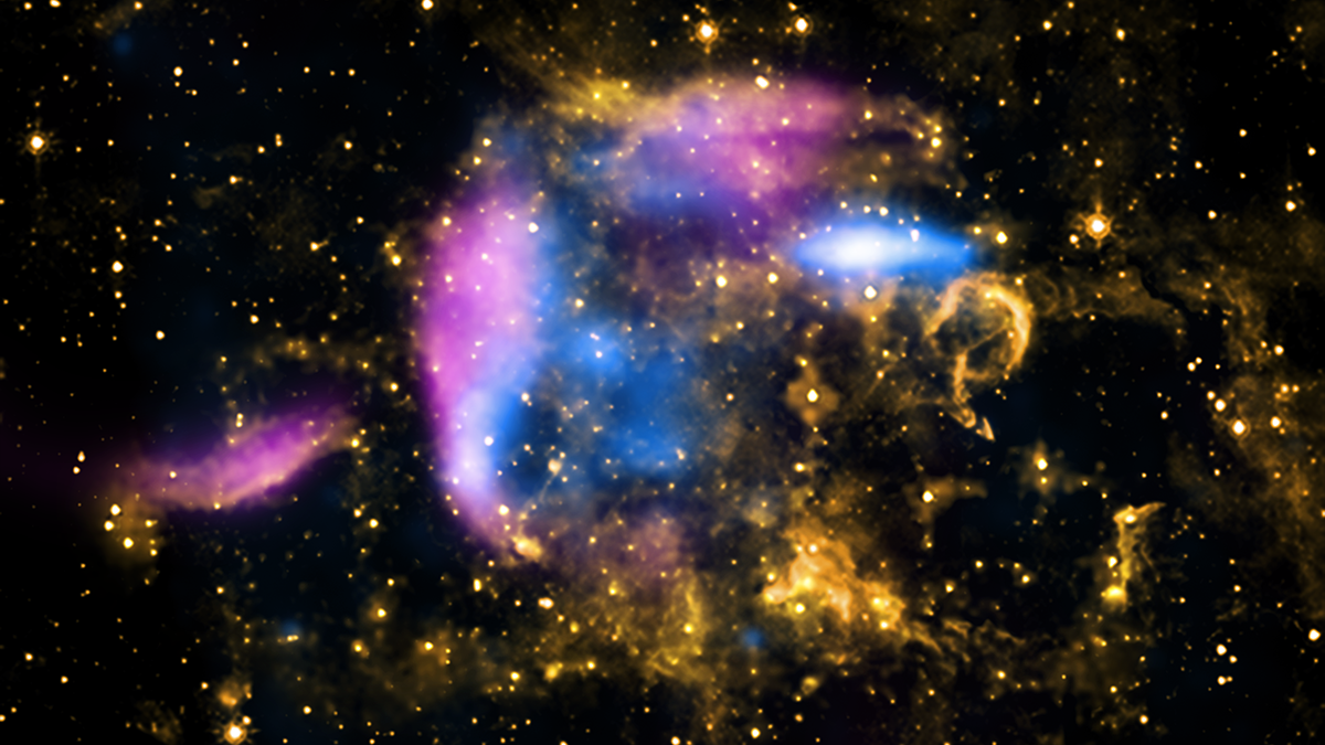 Blue Supernova Explosion Hd