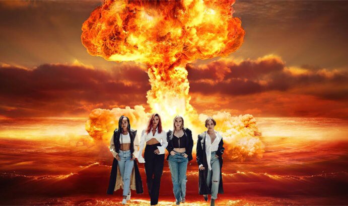 Woman Walking Away From Explosion