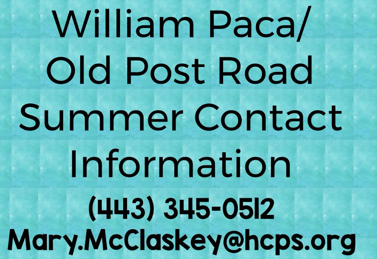William Paca/Old Post Road Elementary School (@WPOPRElem) / Posts / X