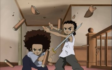 The Boondocks Huey And Riley Fight