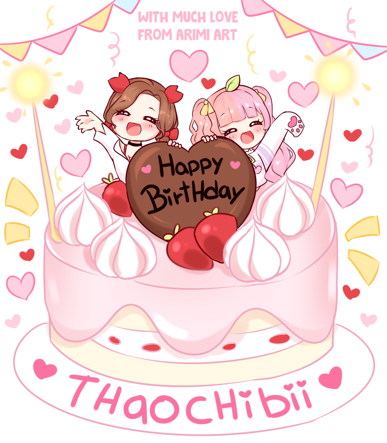 Happy Birthday Chibi Cake