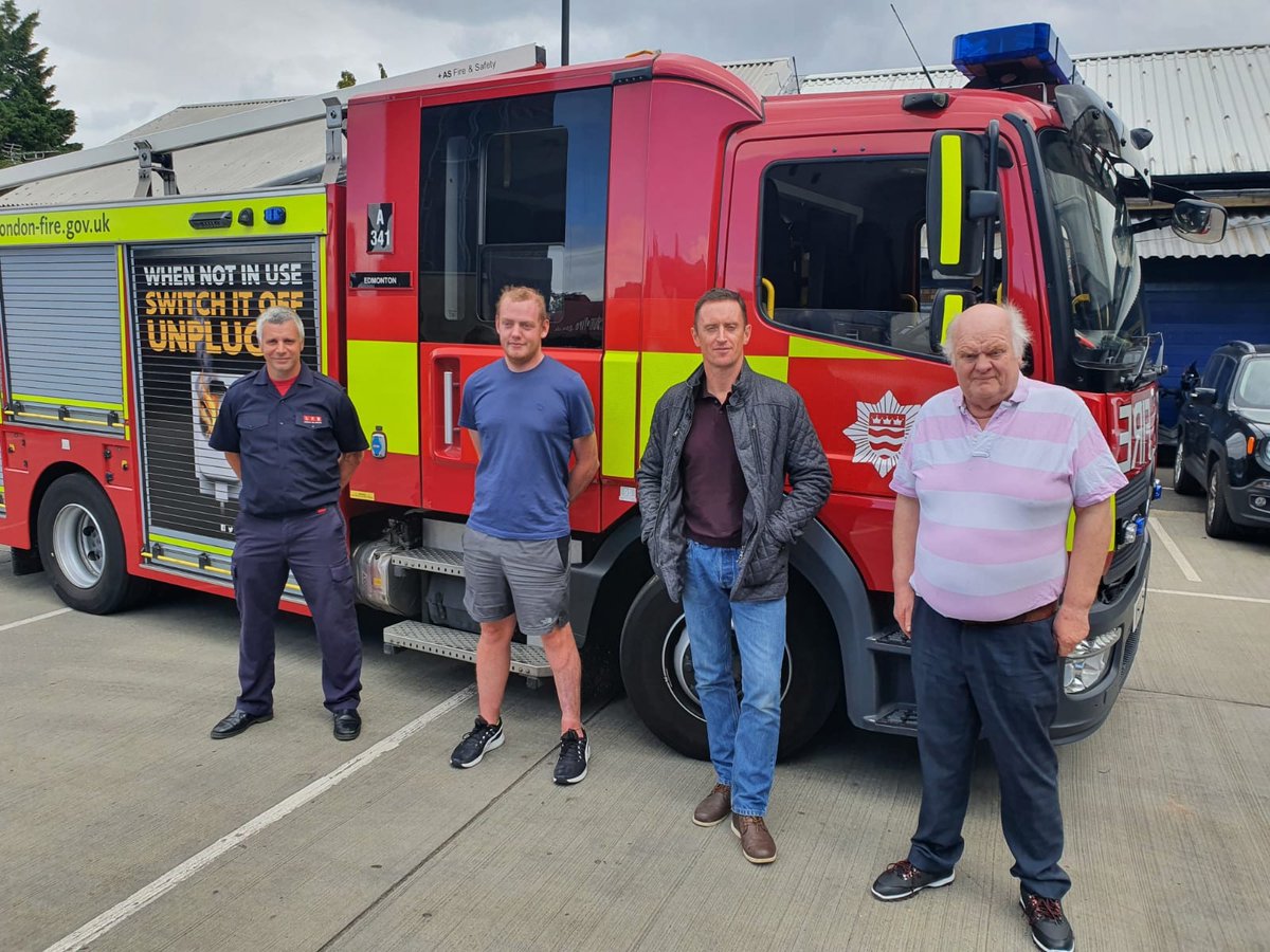 Firefighters in Edmonton have been reunited with a man they rescued ...
