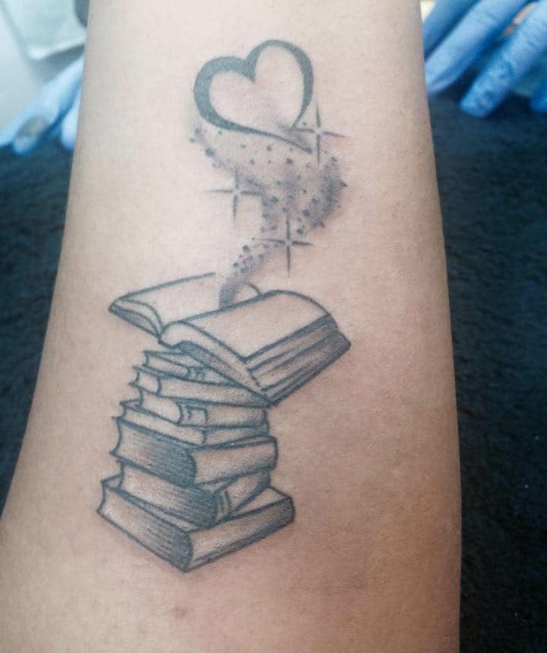 Open Book Heart Tattoo