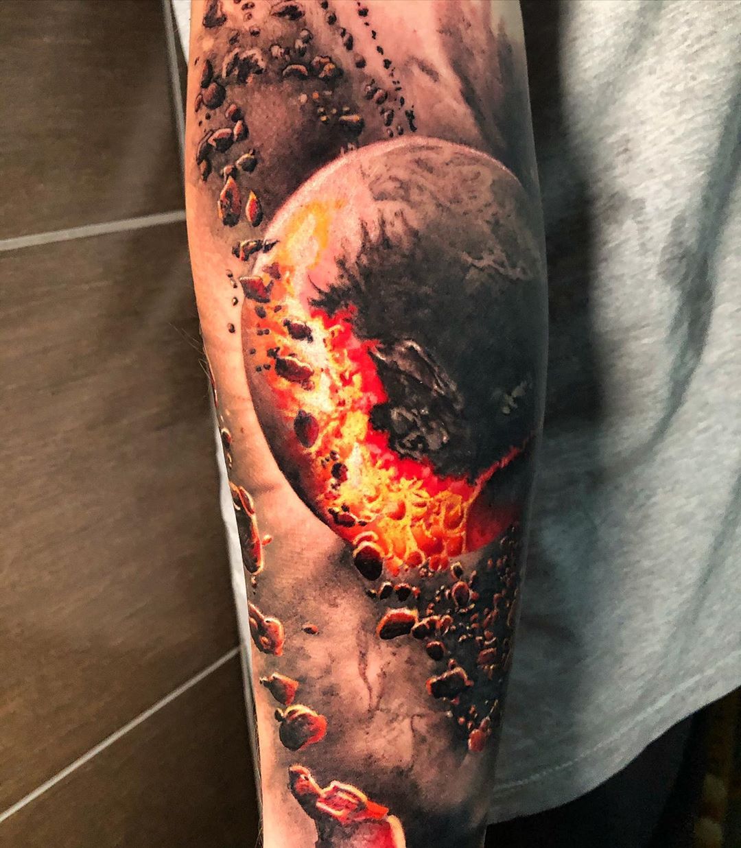 Planet Tattoo Sleeve