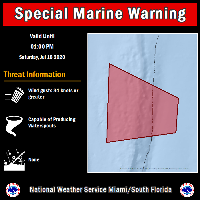 Jul 18 12:30 PM: A Special Marine Warning has been issued for a ...