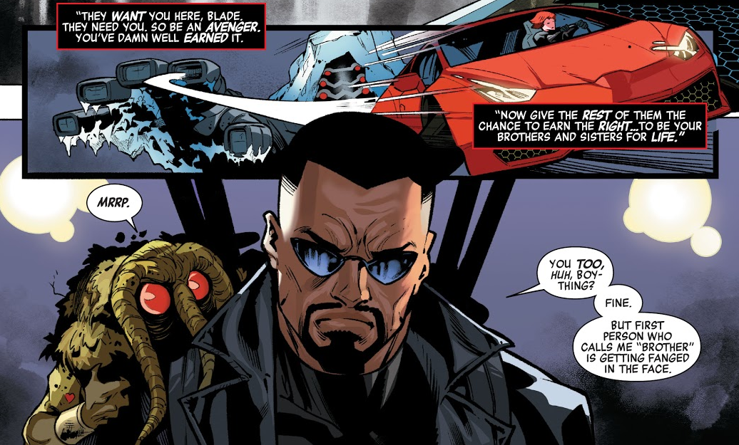 Thanks to tiny sized Boy Thing, Blade now has Bio armor that burns all ...