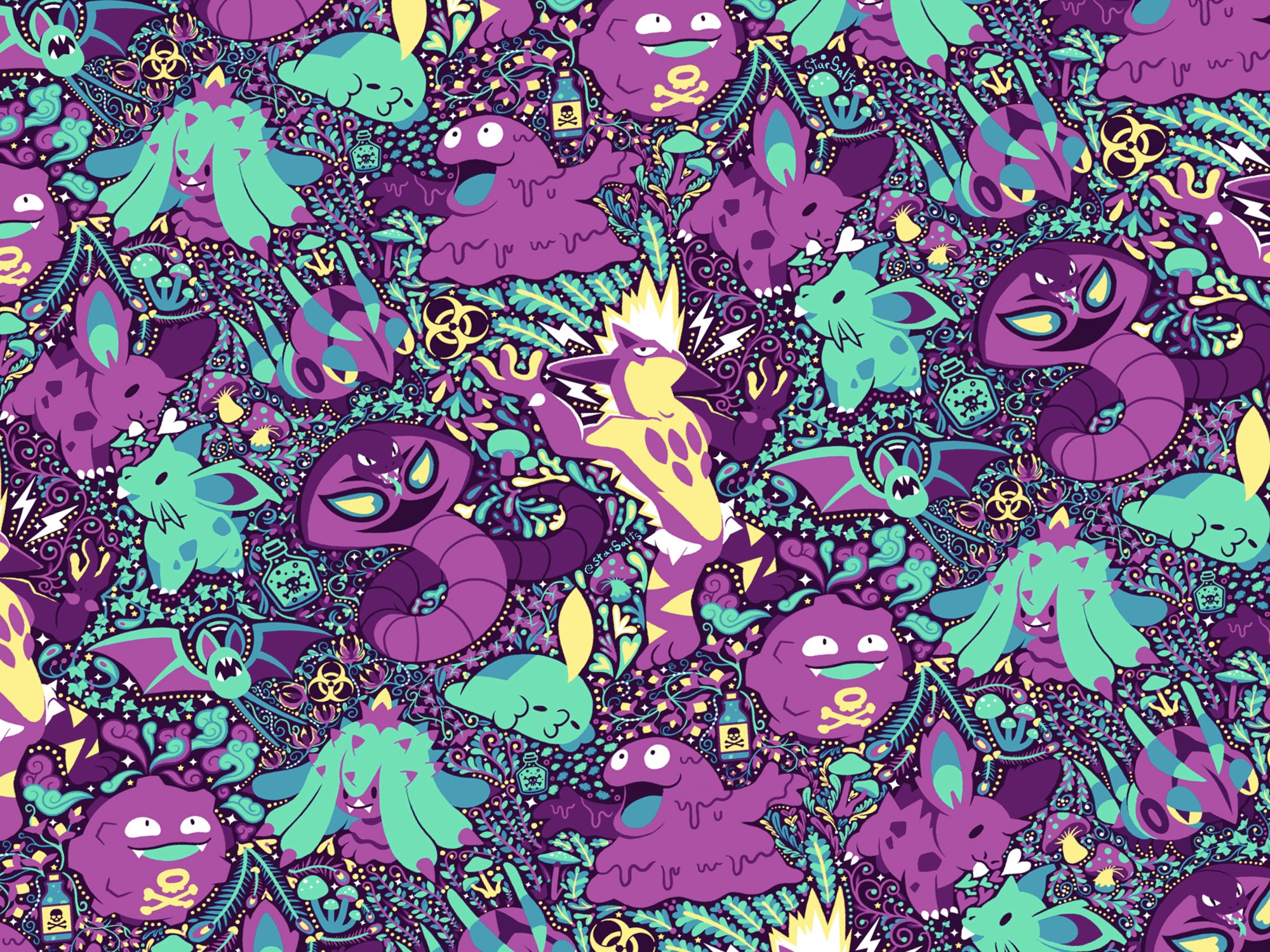 Poison Type Pokemon Wallpaper