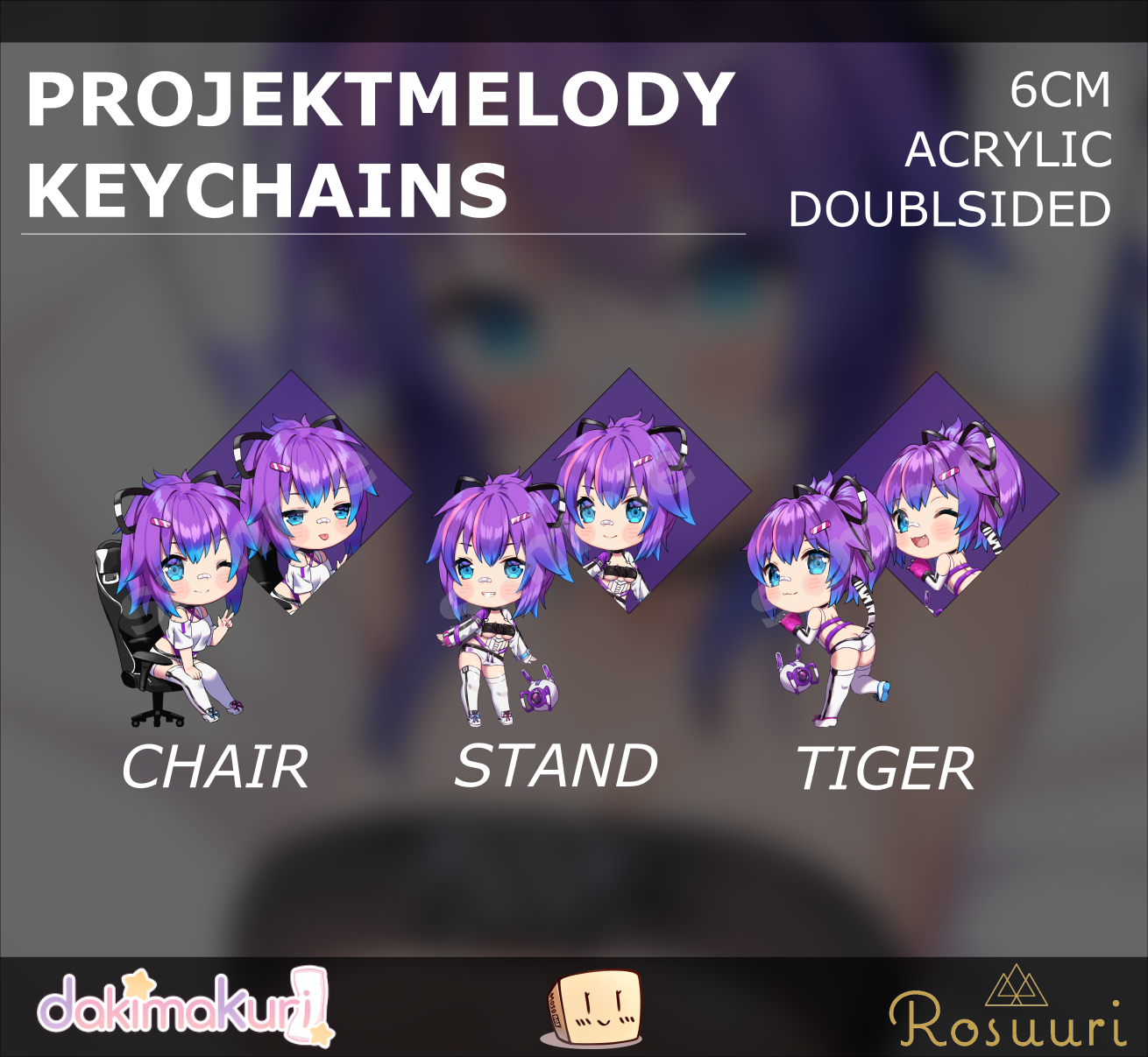 MosoBox @ AX Exhibitor 1301 on Twitter: "Got three new @ProjektMelody keychains from @rosuuri up ...