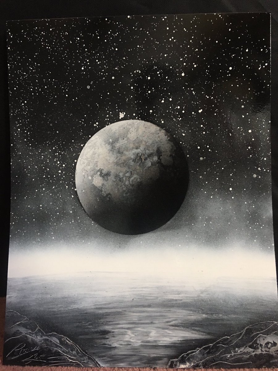 Spray Paint Art Moon