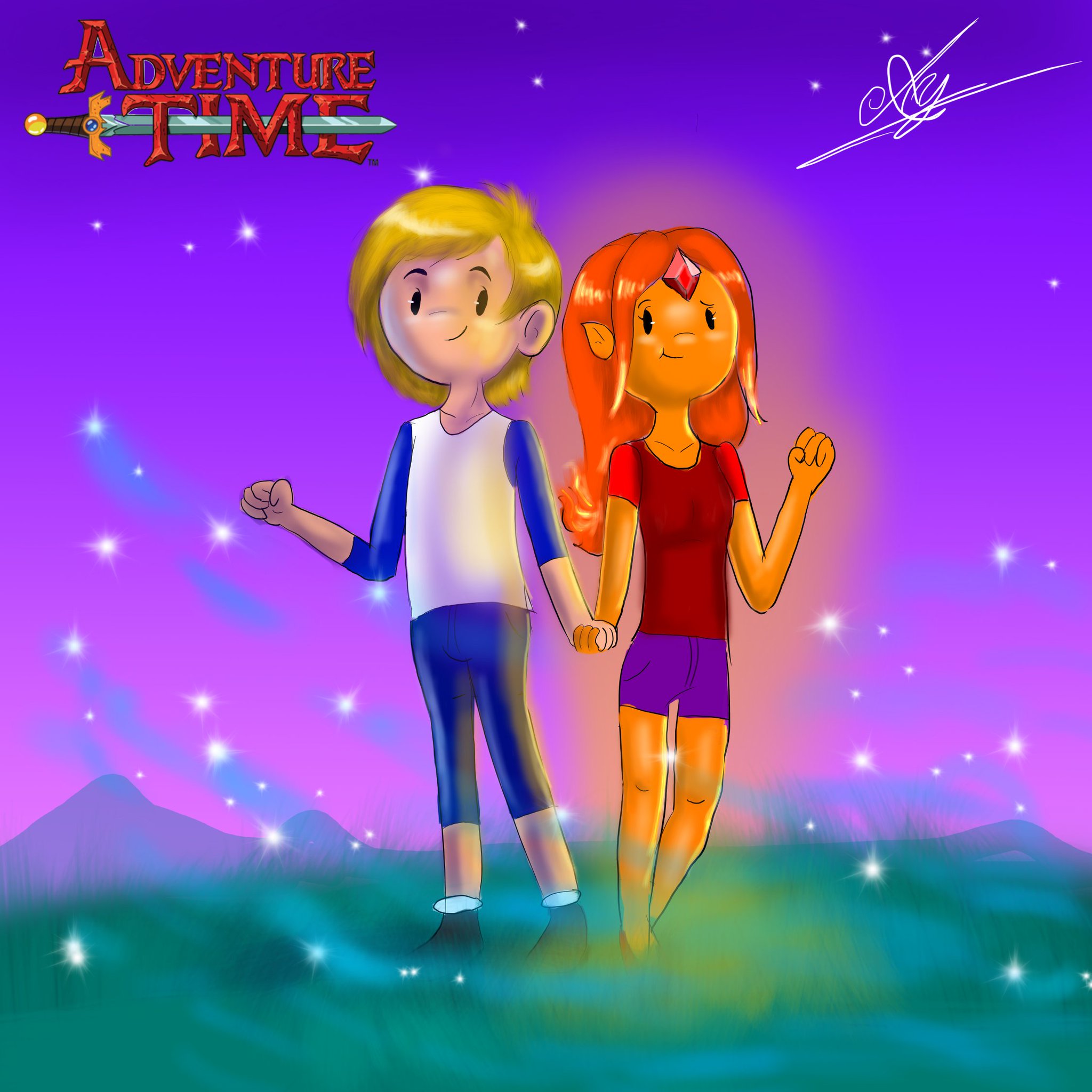 Adventure Time Wallpaper Anime Finn And Flame Princess
