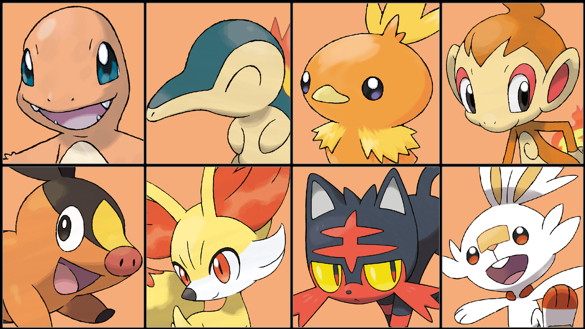Pokemon Fire Type Starters