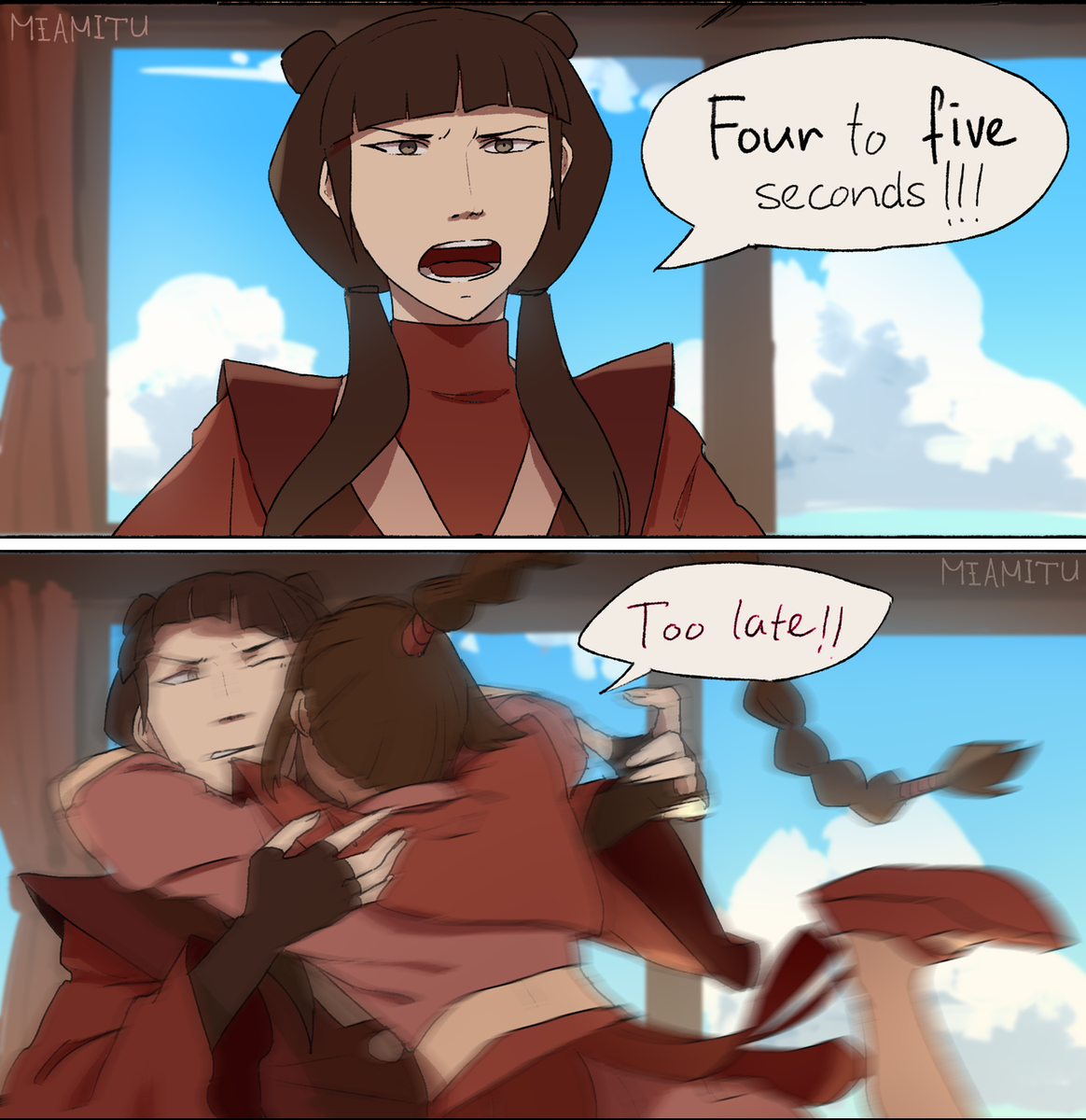 「and here's an angsty addition! after a heartfelt hug from th」Miamituの漫画