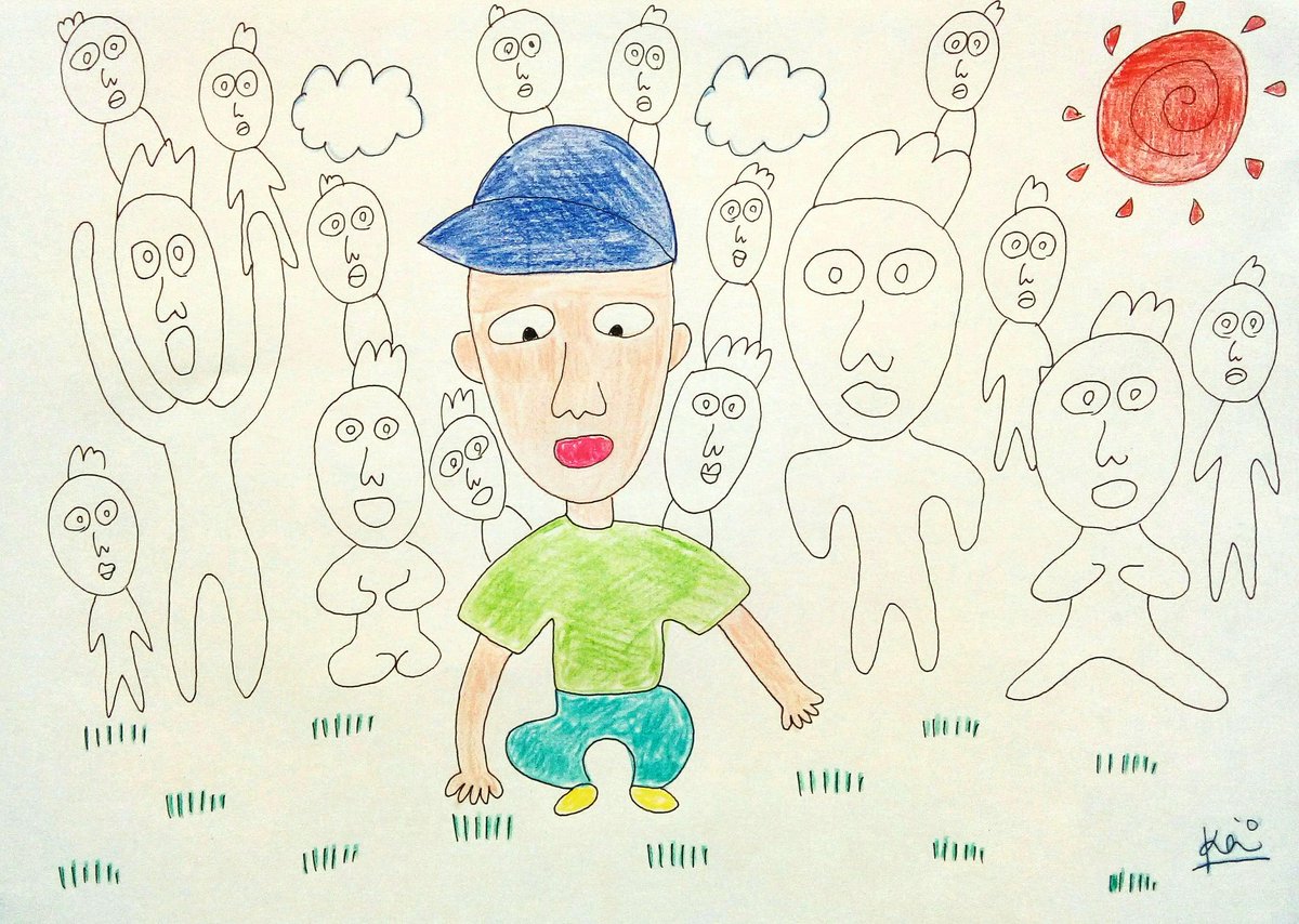 「私は駄目男ですが、なんとか生きてますw #絵描きさんと繋がりたい #art 」ken1(ケンイチ)の漫画