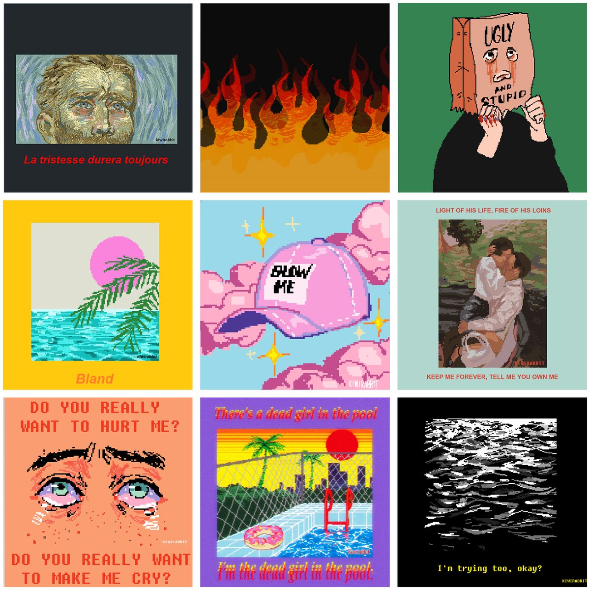 「Sup, I'm Kiwirabbit and I love drawing portraits of hot ppl,」Kiwirabbitの漫画