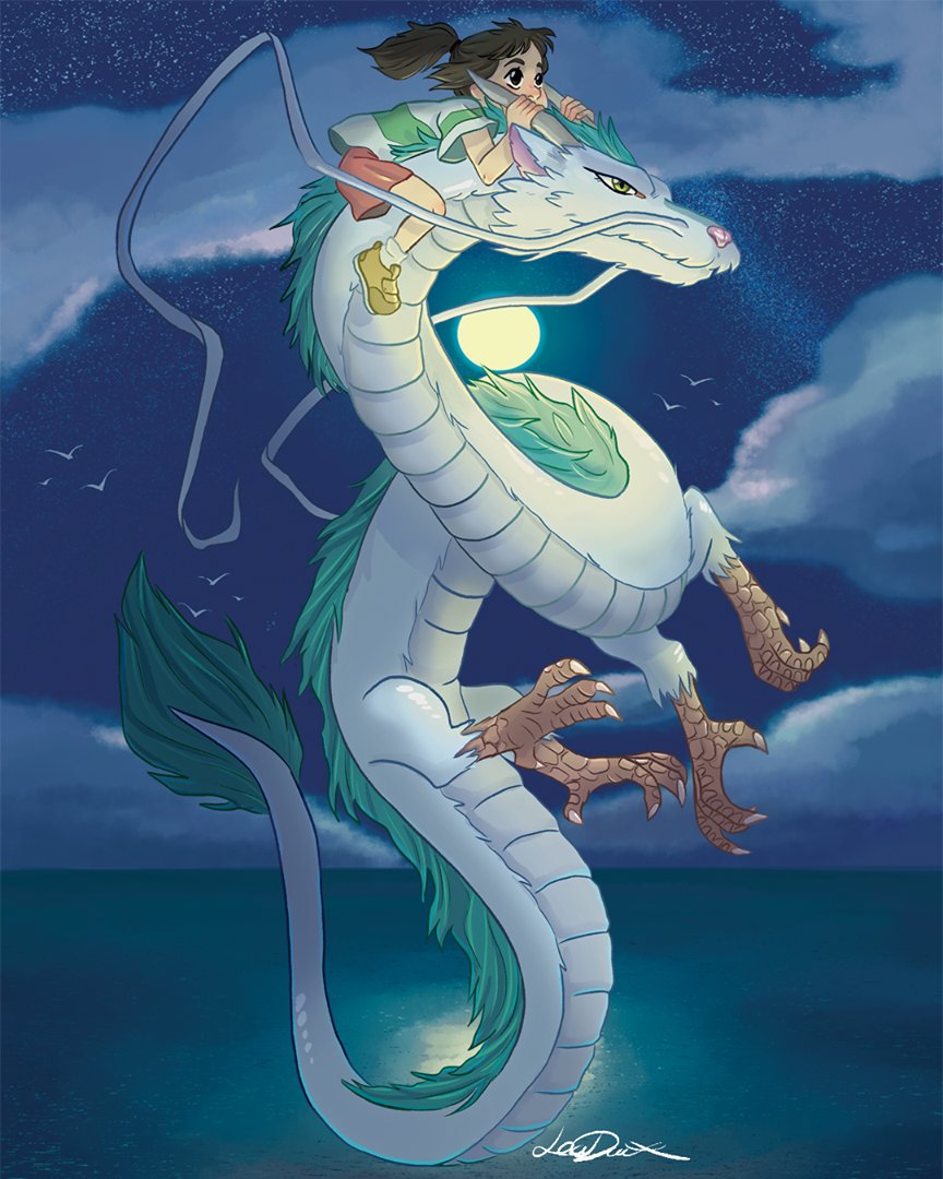 Spirited Away Haku Flying