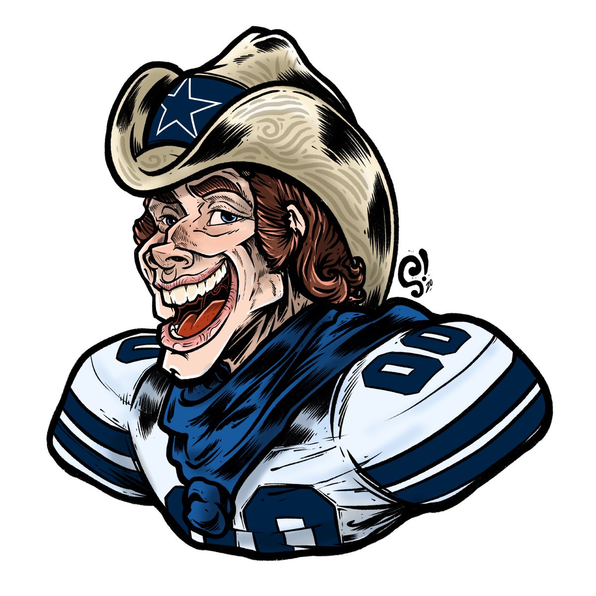 Dallas Cowboy Mascot Cartoon