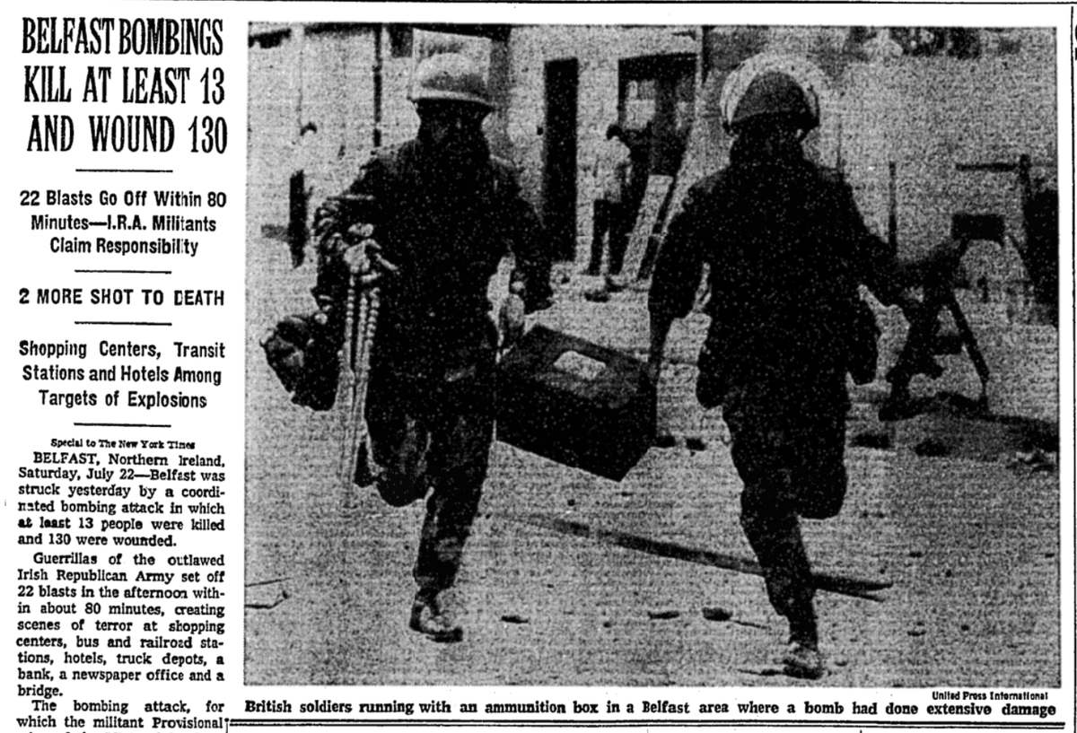 "Bloody Friday" happened in Belfast, Northern Ireland, on this day in ...