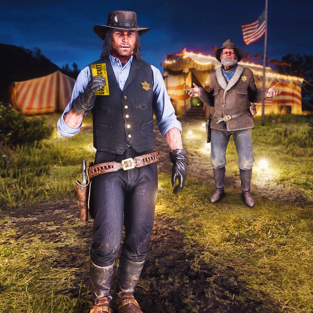 VOOWG on Twitter: "John Marston as Valentine's Sheriff and Uncle as the Deputy. When the Circus ...