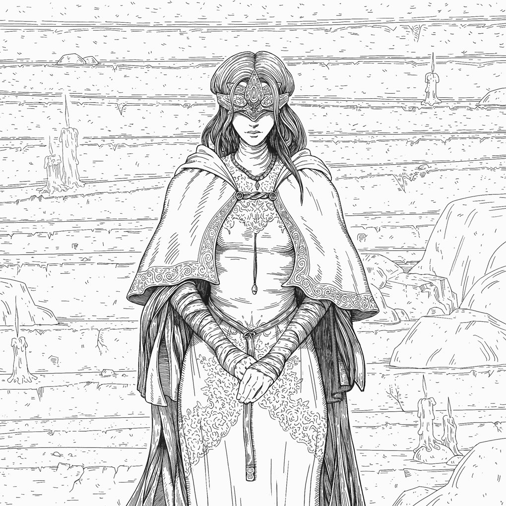 「Fire Keeper 🔥 some more #DarkSouls fan art! Gonna try and c」Sam Carrの漫画