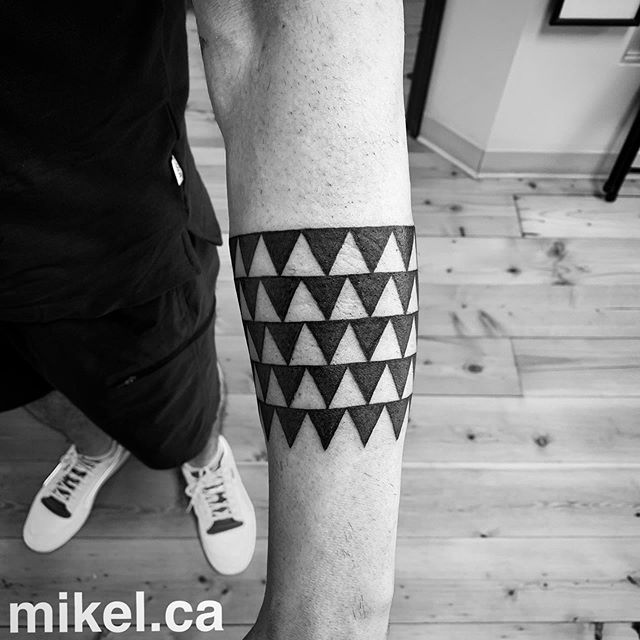 Solid Black Geometric Tattoo