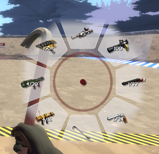 Doom 2016-styled Weapon Wheel added to Open Fortress : r/tf2