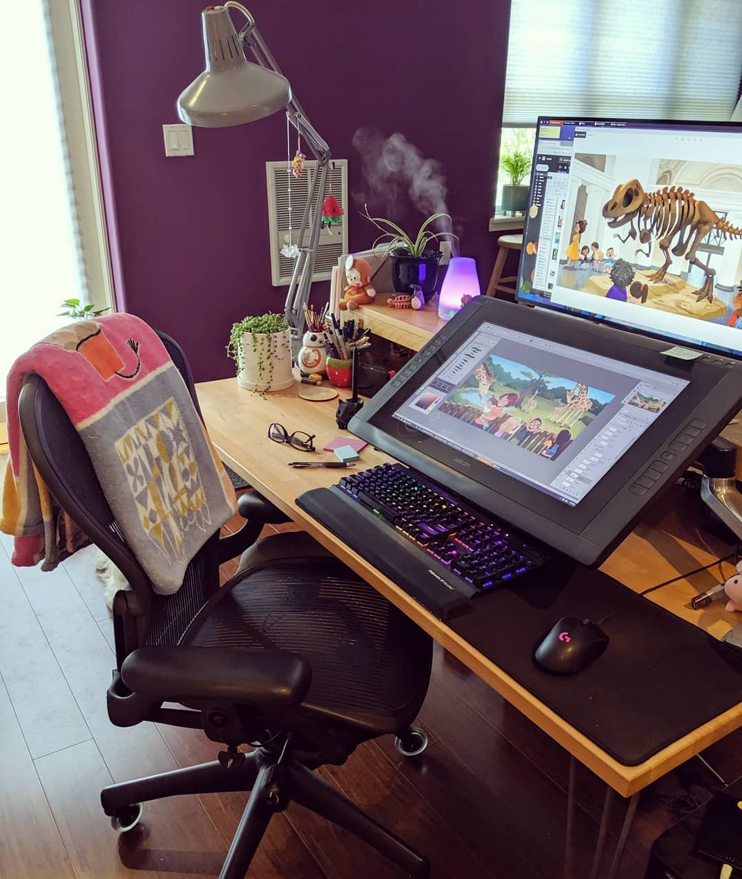Graphic Designer Desk Setup