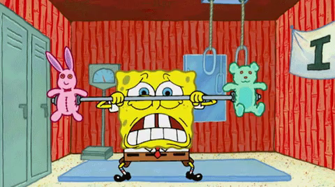 Spongebob Lifting Marshmallows