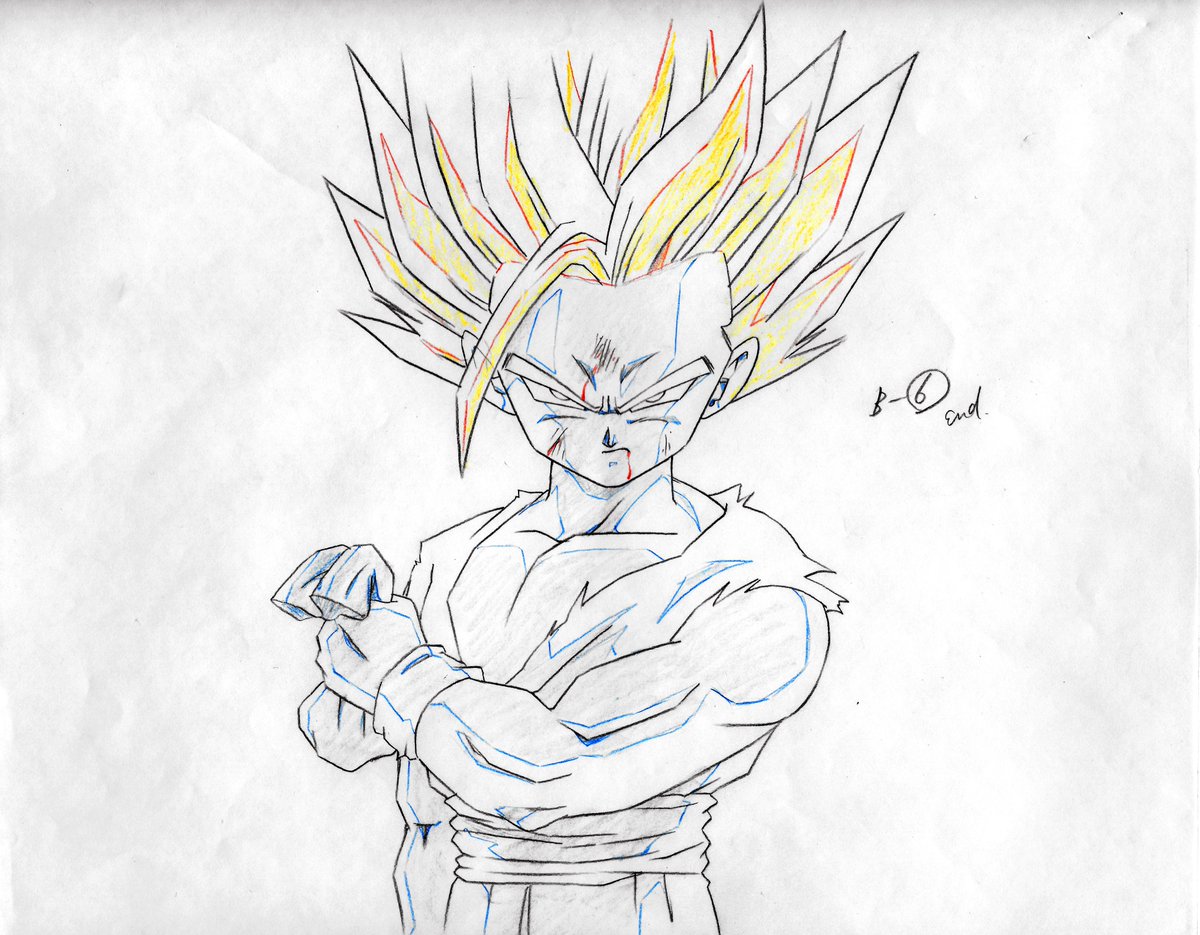 Teen Gohan Ssj2 Drawing Teen Gohan Drawing By DShnack On Newgrounds
